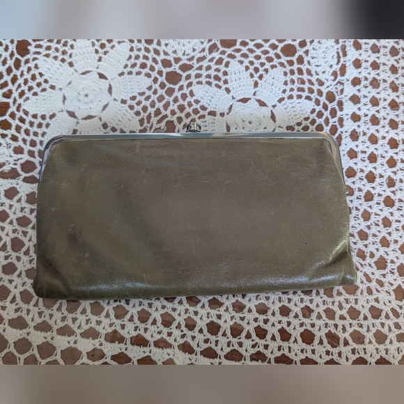 HOBO | Bags | Hobo International Lauren Double Kisslock Leather Wallet ...